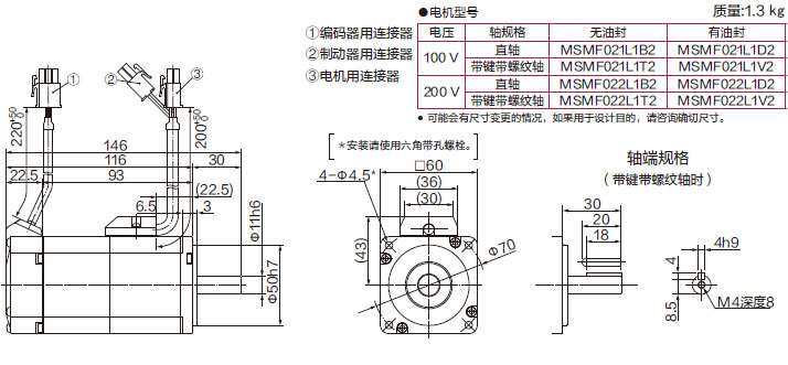 【MSMF021L1D2】 | MINAS A6 家族 伺服电机 | 松下电器（中国）有限公司 控制机器 | Panasonic